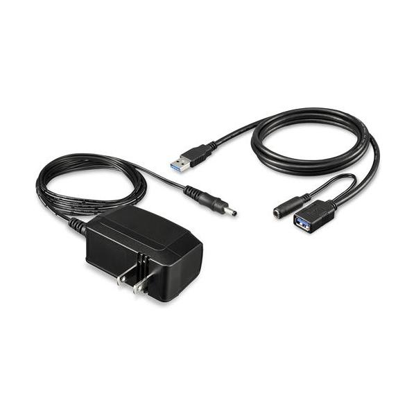 【発売日：2016年06月28日】■USB HDDに録画できるテレビでバスパワー駆動のポータブルHDDを安定動作できるようにするACアダプター■ACアダプターとUSBケーブルが一体にできるので、DCジャックのないバスパワーUSB機器をでも接続可能