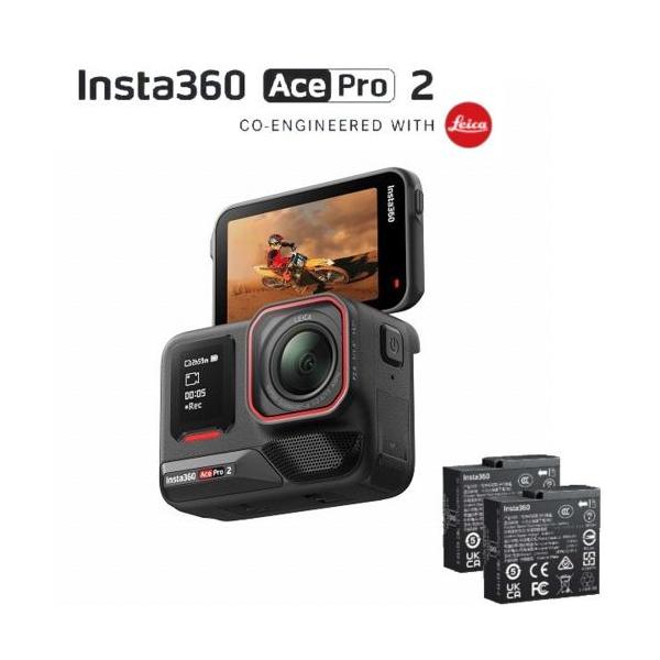 【発売日：2024年10月23日】■1800mAhバッテリー2個セット■Leicaと共同開発されたInsta360 Ace Pro 2は、次世代の1/1.3インチ8Kセンサーを搭載■画期的なデュアルAIチップを搭載した初のアクションカメラ■...