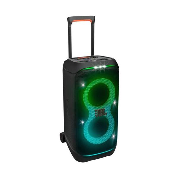 【発売日：2024年03月21日】■パワフルなJBL プロサウンド、音楽に合わせたライトショー、防滴、交換式バッテリー、伸縮式ハンドル、ホイールを搭載してポータブルパーティースピーカー■2つの165mmウーファーが最大音量でもソリッドで深み...