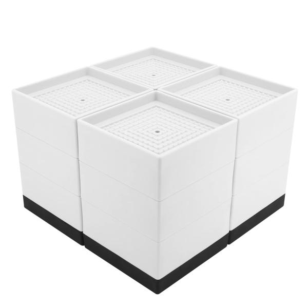 【商品概要】【四段式設計】上段と中段の2層はPP(ポリプロピレン)素材で、頑丈的で耐久性が抜群です。おニーズに応じて、中段を取り外して二段式、三段式のかさ上げ台としても使えます。下段はTPU（ゴム）が採用され、耐摩耗性が高いです。【振動・騒...