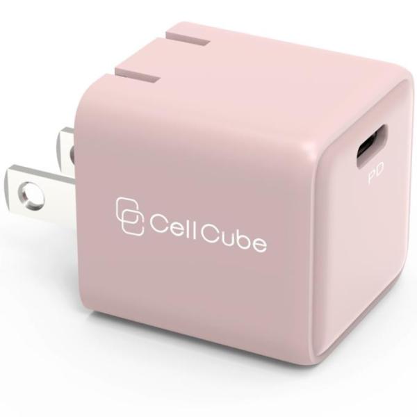 FUNMAXJAPAN　1ポートUSB-C Fast Charger GaN Mini（PD30w）　CellCube　CC-AC06-0535　薄桜【あすつく】【送料無料】