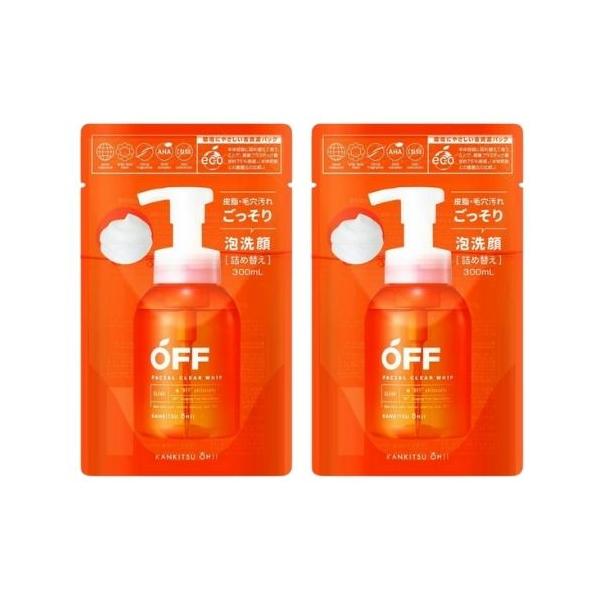 コスメテックスローランド 柑橘王子 OFF 300ml フェイシャル クリア ホイップ SP レフィル 詰め替え 詰替 泡洗顔 テカリ ベタつき 皮脂 毛穴黒ずみ メンズコスメ