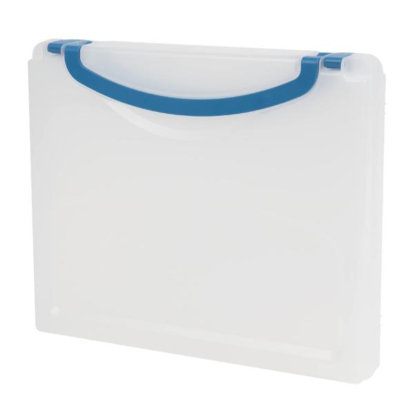 ・【寸法】 50×260×315mm・【サイズ】 A4　【内寸法(高さ×幅×背幅)】 240×310×38mm・【材質】 本体×ヒンジ/PP、取っ手×ロック/R-ABS