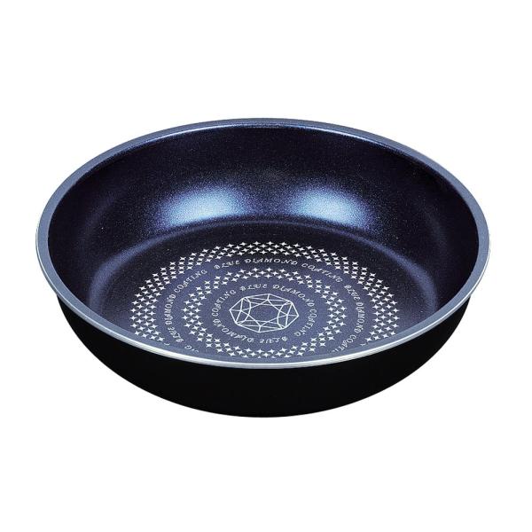 ・製品型番:HB-2434・製品サイズ:(約)外径21.5×高さ5cm・材質:本体/アルミニウム合金(内面 ふっ素樹脂塗膜加工、外面 焼付塗装)、はり底/ステンレス鋼・カラー:ブラック・原産国:中国