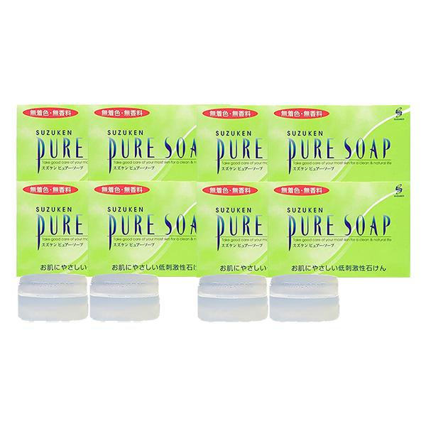 天然成分を繰り返し精製し、純度を高めた石けんです。洗った後のつっぱり感が少ない石けんです。主原料の不純物を取り除いてあります。無着色・無香料・殺菌剤不使用で、商品名の通りピュアな石けんです。キメの細かい泡立ちで、毛穴の奥の汚れまですっきり洗...