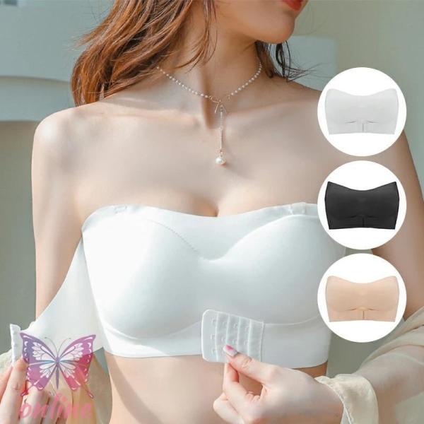 爆買 ブラジャー 肩紐なし 滑り止め チューブトップ レディース 夏ブラジャー 肩紐なし 滑り止め チューブトップ レディース 夏 肩ひもなし ノンワイヤー 前ホック 小胸 脇高 美乳 ブラ カップ付き インナー 下着 ブラカップ付き 薄 ...