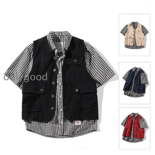 ■ 品名：メンズベスト■ 素材：綿混紡■ スタイル：通勤/カジュアル■ カラー：全4色■ サイズ：M-5XL■ 季節：春/秋Only Goodの検索ワード：メンズ 無袖 ベスト　トップ  無地  夏 個性 スポーツ カジュアル 大きいサイズ...