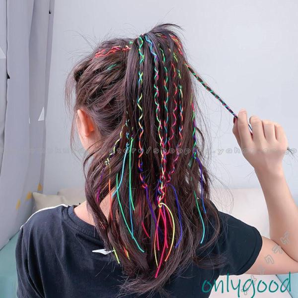 【商品説明】:ヘアゴム 棒ゴム ヘアアクセサリー 丸ゴム カラーゴム ゴム紐 ロングゴム ウーリーゴム ハンドメイド 手作り 幼稚園 カットゴム カラフル マスク 丈夫 プチプラヘアゴム アレンジ ポニーテール 伸縮 髪飾り【カラー】:写真...