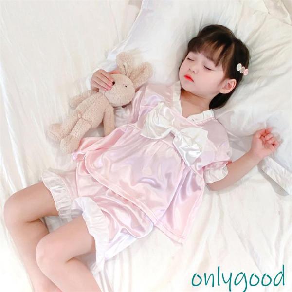 ■ 品名：キッズパジャマ（女の子）■ 素材：ポリエステル■ カラー：全4色■ サイズ：80-130sanwafashionの人気検索ワード：パジャマ キッズ 夏 半袖 子供服 女の子 男の子 ルームウェア パジャマセット韓国子供服キッズ パ...
