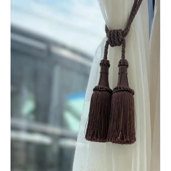 エレガント　ロープタッセル 2本・サイズ ：全長51cm（輪の部分全長60ｃｍ）・素材：レーヨン・モニターの発色具合によって実際のものと色が異なる場合があります。・ご家庭での洗濯はできません。