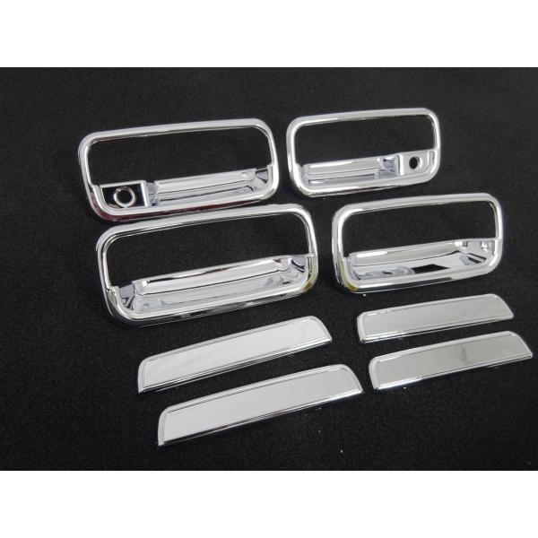 商品説明＞　大人気♪大好評♪新アイテム♪の トヨタ ハイラックスサーフ（1995(平成7)年12月〜2002(平成14)年11月）    メッキドアハンドルカバーになります。新アイテムになります♪やはりメッキが入ると高級感がさらに上がること...