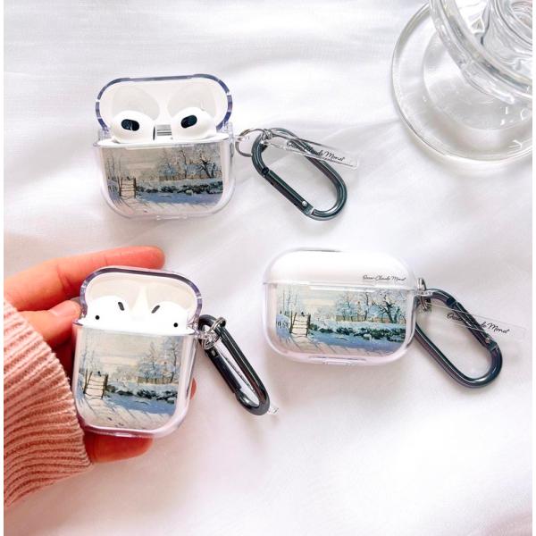 ケース本体素材：TPU (ソフトケース)・PC(ハードケース)対応機種：AirPods(第1/2世代)　AirPodspro(第1世代)　　AirPodspro(第2世代)　AirPods(第3世代)【セット品】ケース・巾着ポーチ・蓋外れ防...