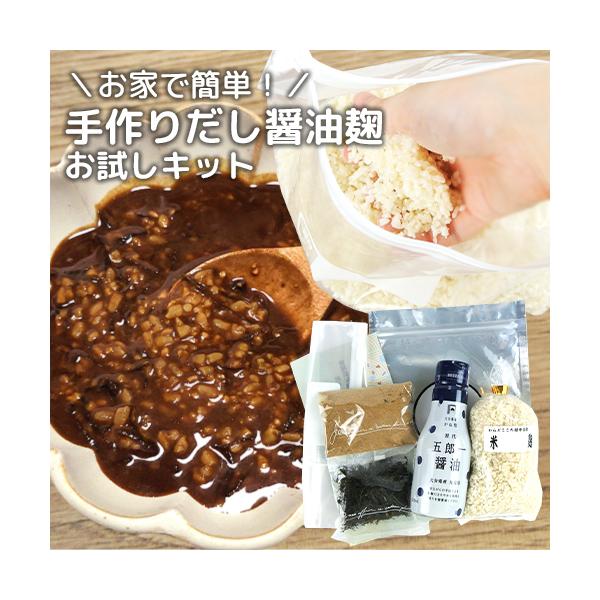 だし醤油麹をご自分の手で仕込みご自宅で「育てる調味料」キット、まずはお試しサイズから！大分県日出町の自然豊かな里山で味噌作りを受け継ぐ、阿部三郎商店三代目が精魂込めてつくった生の米麹と、無添加醤油と国東市の安永醸造製造の大分県素材を使用し本...