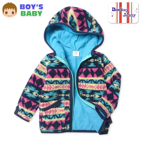 ●コメントネイティブ柄がおしゃれな男児フード付きジャケット。表地はふわふわボアフリース、裏地は柔らかいトリコットで保温効果抜群で着心地あったか◎フルジップでさっと着られて寒い季節に温かく活躍します。●特 長・Donkey Jossy(ドンキ...