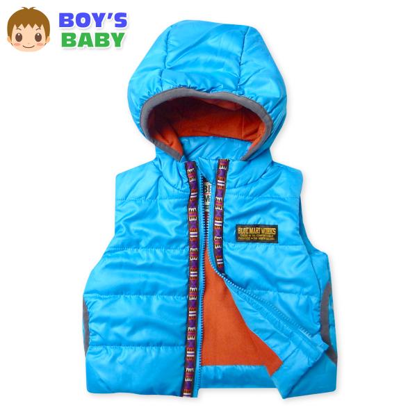 ●コメント中綿入りで保温性があり暖かい男児フード付きベスト。肌触り柔らかなトリコット裏地付き。ワッペンやネイティブ柄装飾がおしゃれなデザイン♪安心のジップガード付き、寒い季節に温かく活躍します。●特 長・Blue Mart(ブルーマート)・...
