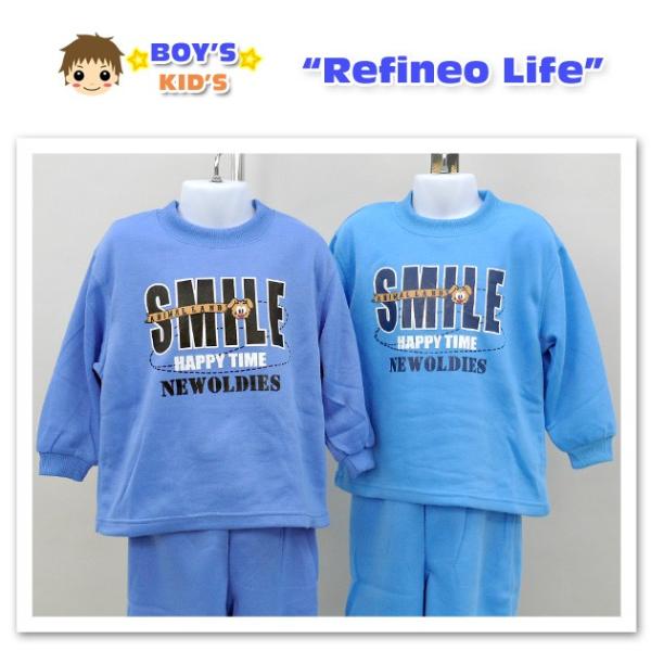 【パジャマ】【男児キッズ】プリントデザイン 上下組み長袖パジャマ メール便不可