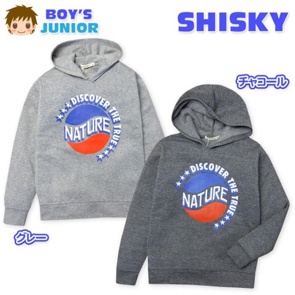 ●コメントアメカジプリントがお洒落な長袖プルパーカー☆ふんわり柔らかな裏起毛素材で着心地あったか♪肌寒い季節にデイリーに活躍するアイテムです！●特 長・SHISKY(シスキー)・プルオーバーパーカー・裏起毛　・ロゴプリント・袖口/裾リブ・子...