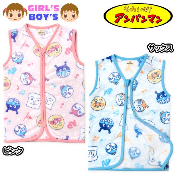 ●コメントふわふわ柔らかな両面フランネル素材のスリーパー。アンパンマン総柄がとても可愛い♪冷え込む朝晩の防寒対策に嬉しいあったかアイテムです☆●特 長・アンパンマン・フランネルスリーパー(小)・ベスト　・パジャマ・暖かい素材　・保温性　・防...