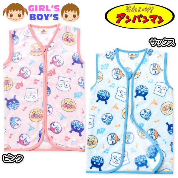 ●コメントふわふわ柔らかな両面フランネル素材のスリーパー。アンパンマン総柄がとても可愛い♪冷え込む朝晩の防寒対策に嬉しいあったかアイテムです☆●特 長・アンパンマン・フランネルスリーパー(大)・ベスト　・パジャマ・暖かい素材　・保温性　・防...