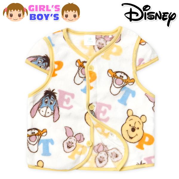 ●コメントふわふわ柔らかくあったか♪くまのプーさんフリースベスト。脇からの冷えも防ぐ肩付きデザインで防寒性抜群！脱ぎ着させやすい大きめボタン◎かるい着心地で寒い季節に温かく活躍するアイテムです。●特 長・Disney(ディズニー)・くまのプ...