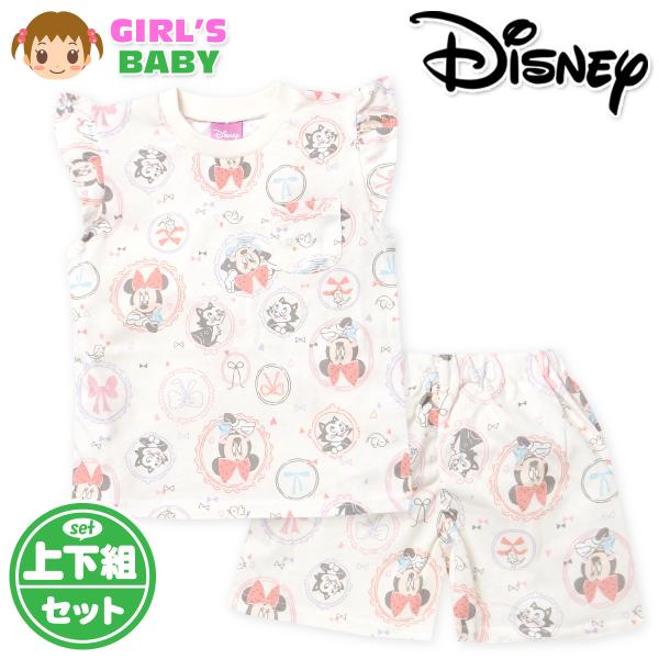 ●コメントミニーちゃんの可愛らしい半袖Tシャツスーツ。ひらひら袖フリルもcute♪柔らかな肌触りの天竺素材がさわやかな着心地で快適。ルームウェア、パジャマとして活躍します☆●特 長・Disney(ディズニー)・ミニーマウス　・ミニーちゃん・...