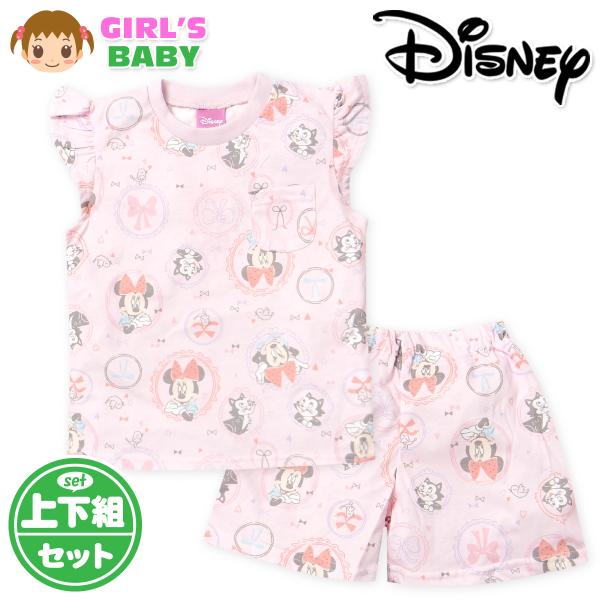 ●コメントミニーちゃんの可愛らしい半袖Tシャツスーツ。ひらひら袖フリルもcute♪柔らかな肌触りの天竺素材がさわやかな着心地で快適。ルームウェア、パジャマとして活躍します☆●特 長・Disney(ディズニー)・ミニーマウス　・ミニーちゃん・...