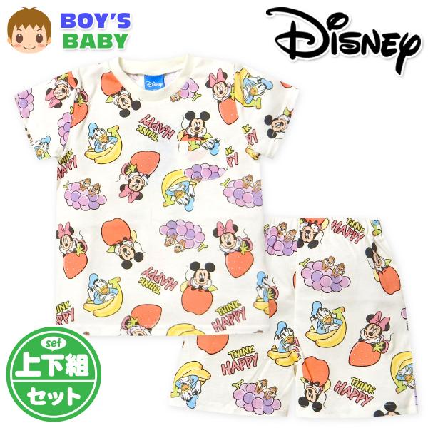 ●コメントディズニーキャラクターがおしゃれな半袖Tシャツスーツ。ひらひら袖フリルもcute♪柔らかな肌触りの天竺素材がさわやかな着心地で快適。ルームウェア、パジャマとして活躍します☆●特 長・Disney(ディズニー)・半袖Tスーツ　・上下...