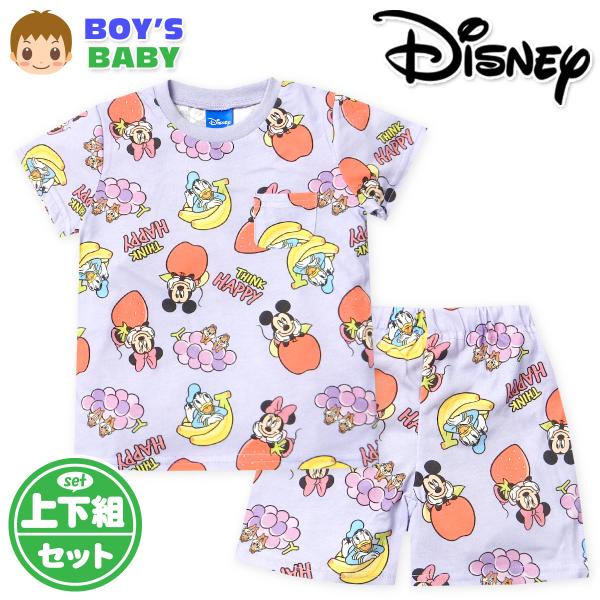 ●コメントディズニーキャラクターがおしゃれな半袖Tシャツスーツ。ひらひら袖フリルもcute♪柔らかな肌触りの天竺素材がさわやかな着心地で快適。ルームウェア、パジャマとして活躍します☆●特 長・Disney(ディズニー)・半袖Tスーツ　・上下...