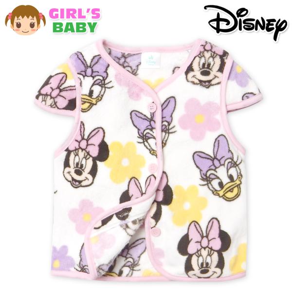 ●コメントふわふわ柔らかくあったか♪ミニー＆デイジーフリースベスト。脇からの冷えも防ぐ肩付きデザインで防寒性抜群！脱ぎ着させやすい大きめボタン◎かるい着心地で寒い季節に温かく活躍するアイテムです。●特 長・Disney(ディズニー)・ミニー...