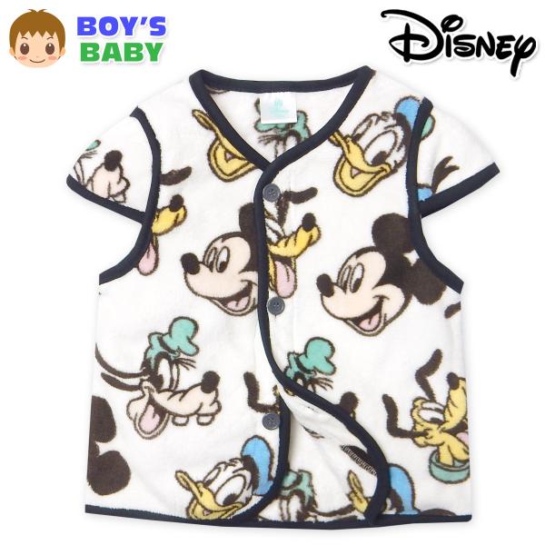 ●コメントふわふわ柔らかくあったか♪ミッキーフレンズフリースベスト。脇からの冷えも防ぐ肩付きデザインで防寒性抜群！脱ぎ着させやすい大きめボタン◎かるい着心地で寒い季節に温かく活躍するアイテムです。●特 長・Disney(ディズニー)・ミッキ...