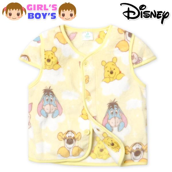 ●コメントふわふわ柔らかくあったか♪くまのプーさんフリースベスト。脇からの冷えも防ぐ肩付きデザインで防寒性抜群！脱ぎ着させやすい大きめボタン◎かるい着心地で寒い季節に温かく活躍するアイテムです。●特 長・Disney(ディズニー)・くまのプ...