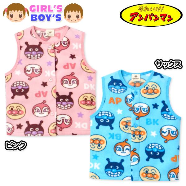 ●コメントふわふわソフトな肌ざわりで着心地軽くてあったか♪両面フリース素材ベスト。アンパンマン総柄がとても可愛い！パジャマや部屋着の羽織り、お出かけ時のアウター下など寒い季節に大活躍のアイテムです。●特 長・アンパンマン・フリースベスト　・...