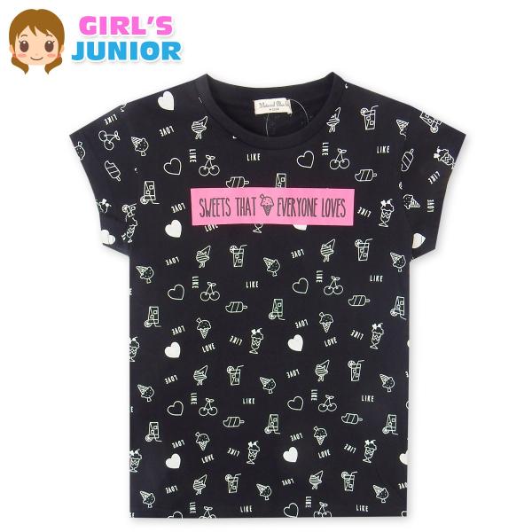 ●コメントキュートなロゴデザインが魅力的な半袖Tシャツ♪お肌に優しい本体綿１００％でやわらかな着心地。通学時やお出かけなどデイリーに大活躍です！●特 長・MaterialBlueBis(マテリアルブルービズ)・半袖シャツ ・本体コットン10...