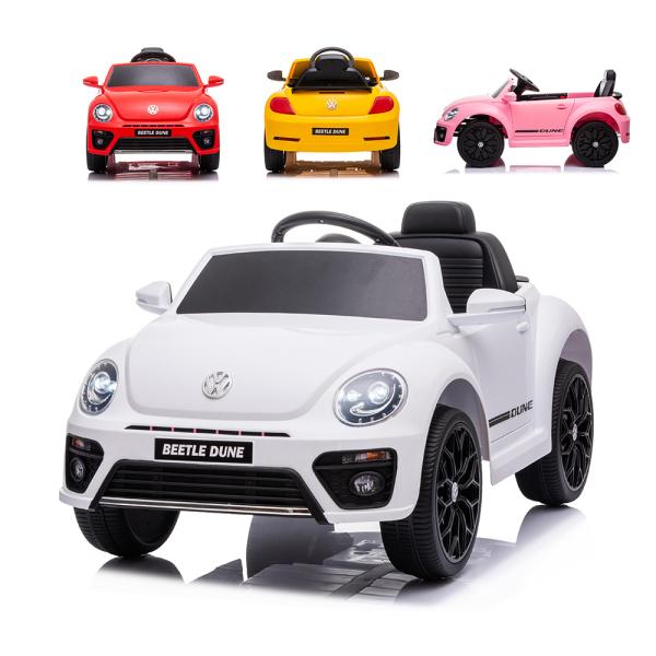 ・商品名：電動乗用ラジコンカー（乗用玩具）・モデル：フォルクスワーゲン ビートル（正規ライセンス）・対象年齢：3〜8歳（運転操作目安：3歳〜）・耐荷重：約30kg・カラー：ホワイト/レッド/イエロー/ピンク・モーター：25W・バッテリー：6...