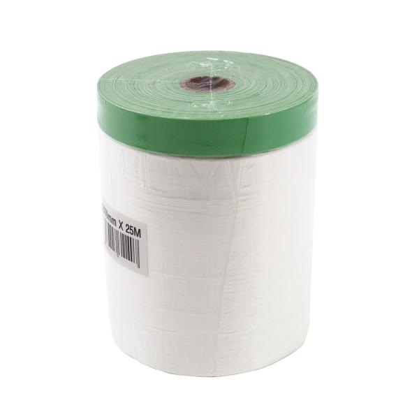 ポリマスカー 布テープ付 2100mm×25m　30巻　シュリンクパック養生用布ガムテープがついたロール状のマスカー　内装用養生シート布ポリマスカー　コロナマスカー 布マスカー送料無料　本州、四国、九州