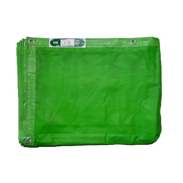 防炎メッシュシート　グリーン　1.8ｍ×3.6ｍ　10枚　ハトメ450P　PVC【サイズ】1.8×3.6ｍ　ハトメ450P【入り数】10枚【カラー】グリーン【目合い】1ｍｍ引張強さ(N)　たて：861　よこ：839伸 び 率(%)　たて：1...