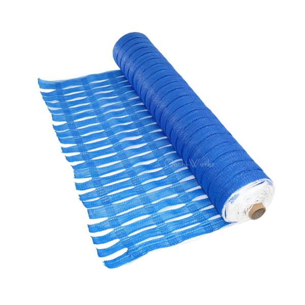 ブルーネットフェンス【サイズ】1×50ｍ【重　量】5.6kg　【材　質】ポリエチレン製【使用方法】単管パイプ、ロープ杭、鉄柵等に取り付けが容易です【用　途】工事現場仮設フェンス　防護柵　ゴルフ場　安全通路　イベント会場※オレンジネットでは派...