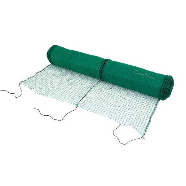 【商品名】アニマルネット【目　合】16ｍｍ目【サイズ】1.0ｍ×50ｍ巻【材　質】ポリエチレン【仕　様】両端と中央部に補強用ロープ入り猪・鹿などの動物よけに最適水田でのアイガモ放鳥の囲いにもお使いいただけます支柱を打ってネットを張るだけ！！...