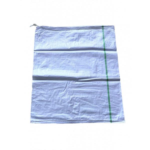 PE土のう袋　グリーンライン【サイズ】480×620ｍｍ【入り数】400枚【打込本数】12本×12本【重　量】約15.8kg/梱包【生産国】中国【用　途】砂入れ用・建築廃材等の回収・運搬(ゴミ袋)バージン材を使用した、打込本数12本×12本...