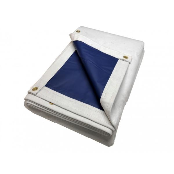 フナイUME合材シート 2t用【サイズ】1.8ｍ×3.7ｍ　ハトメ付き【ハトメ】約500ｍｍピッチ【材　質】耐熱ポリエステルフェルトとターポリンの二重縫製【厚　さ】2.1ｍｍ【質　量】560ｇ/m2【特　長】●保温力アップ：温度低下を最小限...