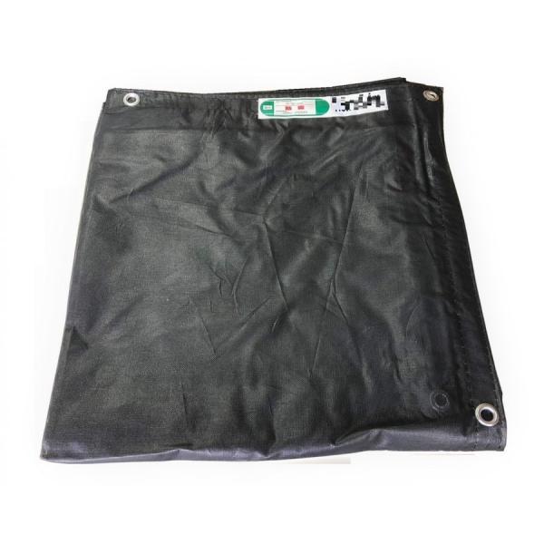 防炎メッシュシート　1.8ｍ×3.6ｍ　10枚入り　＃2054タイプ消防庁認定防炎ラベル付　輸入品ハトメピッチ：450ｍｍ色：ブラック引張強さ(N)　たて：861　よこ：839伸 び 率(%)　たて：17.2　よこ：17.6引裂強さ(N)　...