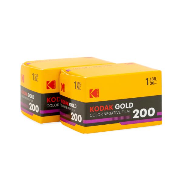 ・コダック ゴールド200 35mmカラーネガフィルム36枚撮り2本セットです・ISO200・鮮やかな彩度、細かな粒状、そして高いシャープネスを実現・スナップから風景、ポートレート撮影まで多用途に活用できます・広い露光ラティチュード：アンダ...