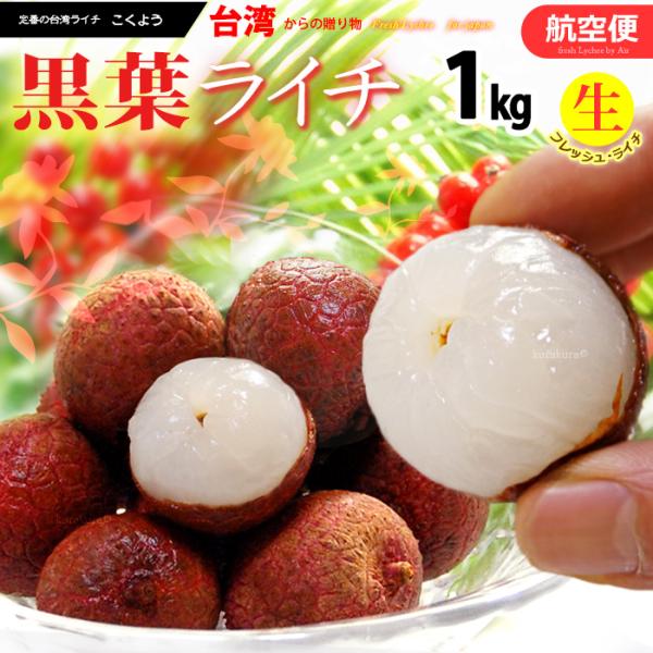 【発売日：2026年06月22日】商品名 : 黒葉ライチ内容量/産地 : 約1kg/台湾発送時期 : 6月下旬-7上旬(指定日不可)発送形態 : ヤマト運輸 冷蔵便送料 : 送料込(北海道・沖縄・離島地域へのお届けは追加送料1,200円が必要)