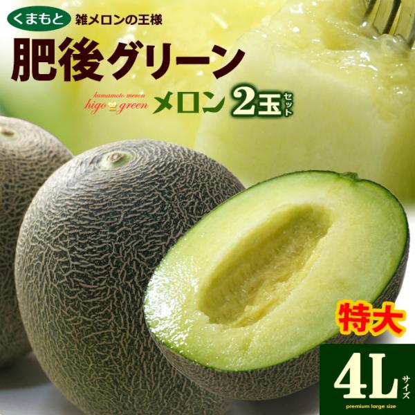 【発売日：2026年05月21日】商品名 : 肥後グリーンメロン内容量/産地 : 4L×2玉(約4kg)/熊本発送時期 : 5月末頃-6月中旬(指定日不可)発送形態 : ヤマト運輸 常温便送料 : 送料込(北海道・沖縄・離島地域へのお届けは...