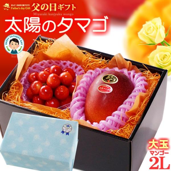 【発売日：2026年06月16日】商品名 : 太陽のタマゴとさくらんぼ内容量/産地 : 太陽のタマゴ2Lサイズ×1玉(約350g前後)赤秀〜青秀、佐藤錦M玉100g/宮崎、山形発送時期 : 6月16日〜21日お届け(指定日不可)発送形態 :...