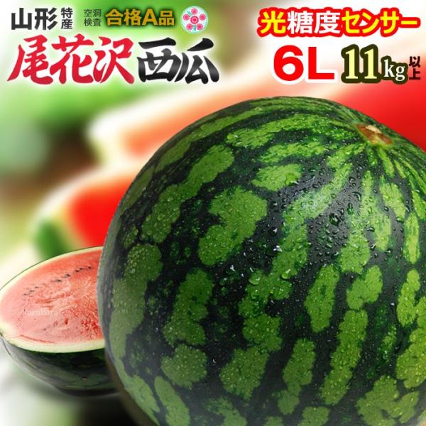 【発売日：2026年08月01日】商品名 : 尾花沢すいか A品内容量/産地 : 6L×1玉(11-12kg)/山形発送時期 : 8月上旬-8月中旬（ご注文順）発送形態 : ヤマト運輸 常温便送料 : 送料込(北海道・沖縄・離島地域へのお届...