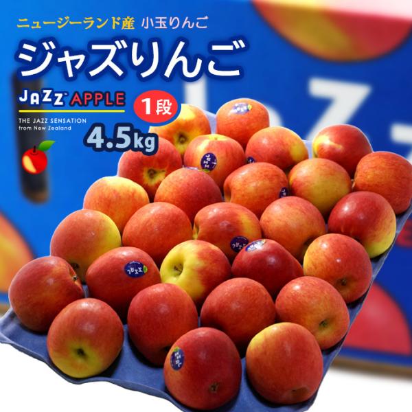 【発売日：2026年05月22日】商品名 : jazzりんご(ジャズりんご)内容量/産地 : フルーツ箱 約4.5kg(25玉前後)/ニュージーランド産発送時期 : 5月下旬-8月下旬発送形態 : ヤマト運輸 常温便 送料 : 送料込(北海...