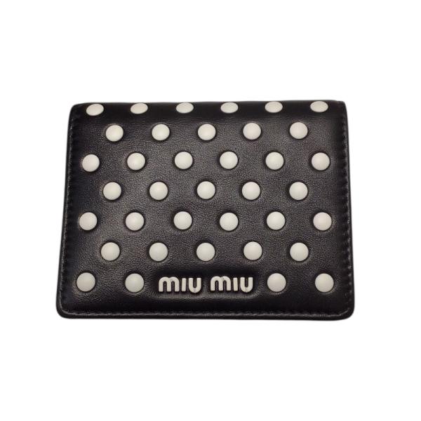 ミュウミュウ miu miu レザー 5MV204  二つ折り財布 セール バーゲン 送料無料