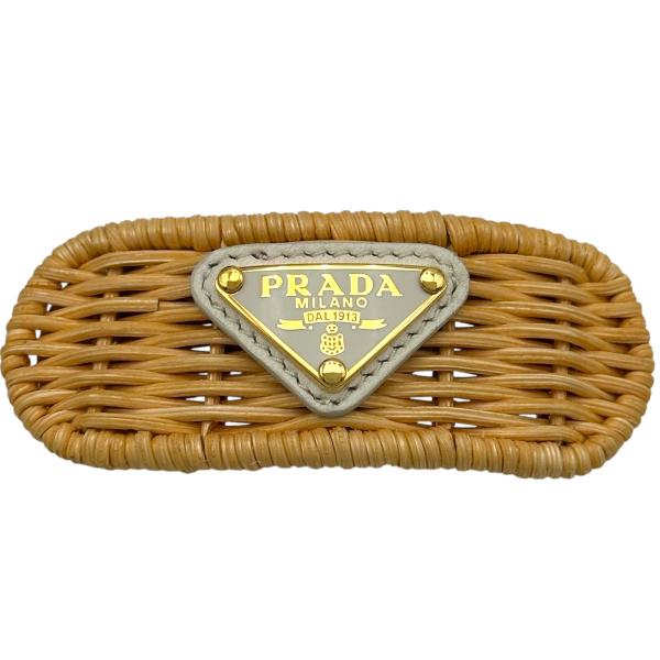 プラダ PRADA メタル/ラタン 1IF129 バレッタ セール バーゲン 送料無料