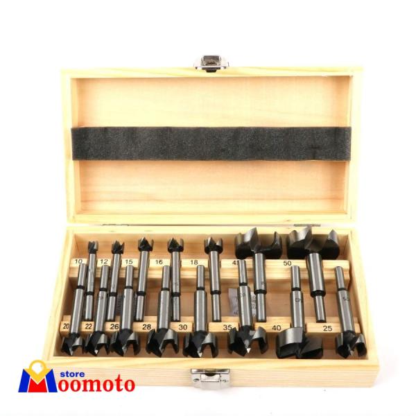 材質：高品質炭素鋼を採用して、優れた切れ味と耐摩耗性、耐食性を持ってます、チップは一体化されてますので飛ぶことがない、耐久性が良いのボアビットです商品内容：よく使われている15種類規格を厳選され、10mm、12mm、15mm、16mm、18...